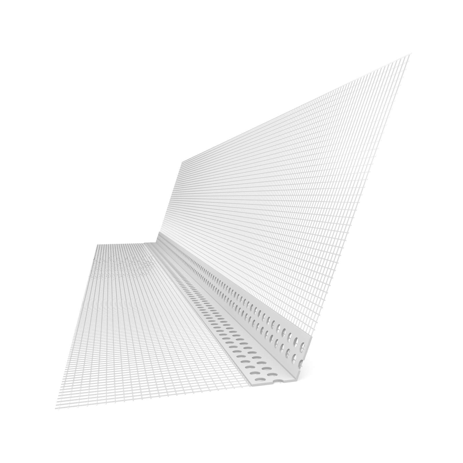 Hart-PVC-Eck-Leiste mit WDVS-Gewebe & flexiblem Winkel