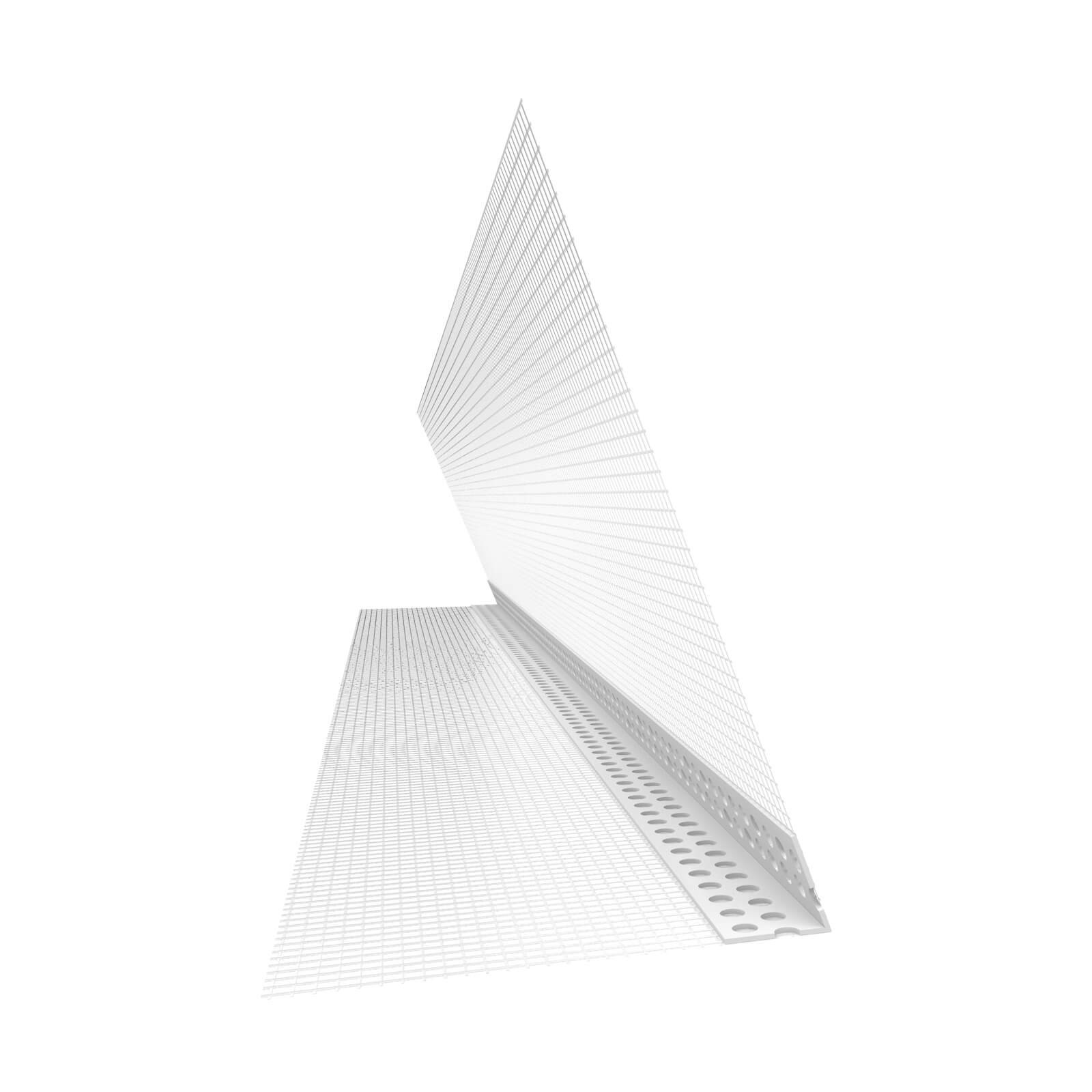 Hart-PVC-Eck-Leiste mit WDVS-Gewebe & flexiblem Winkel