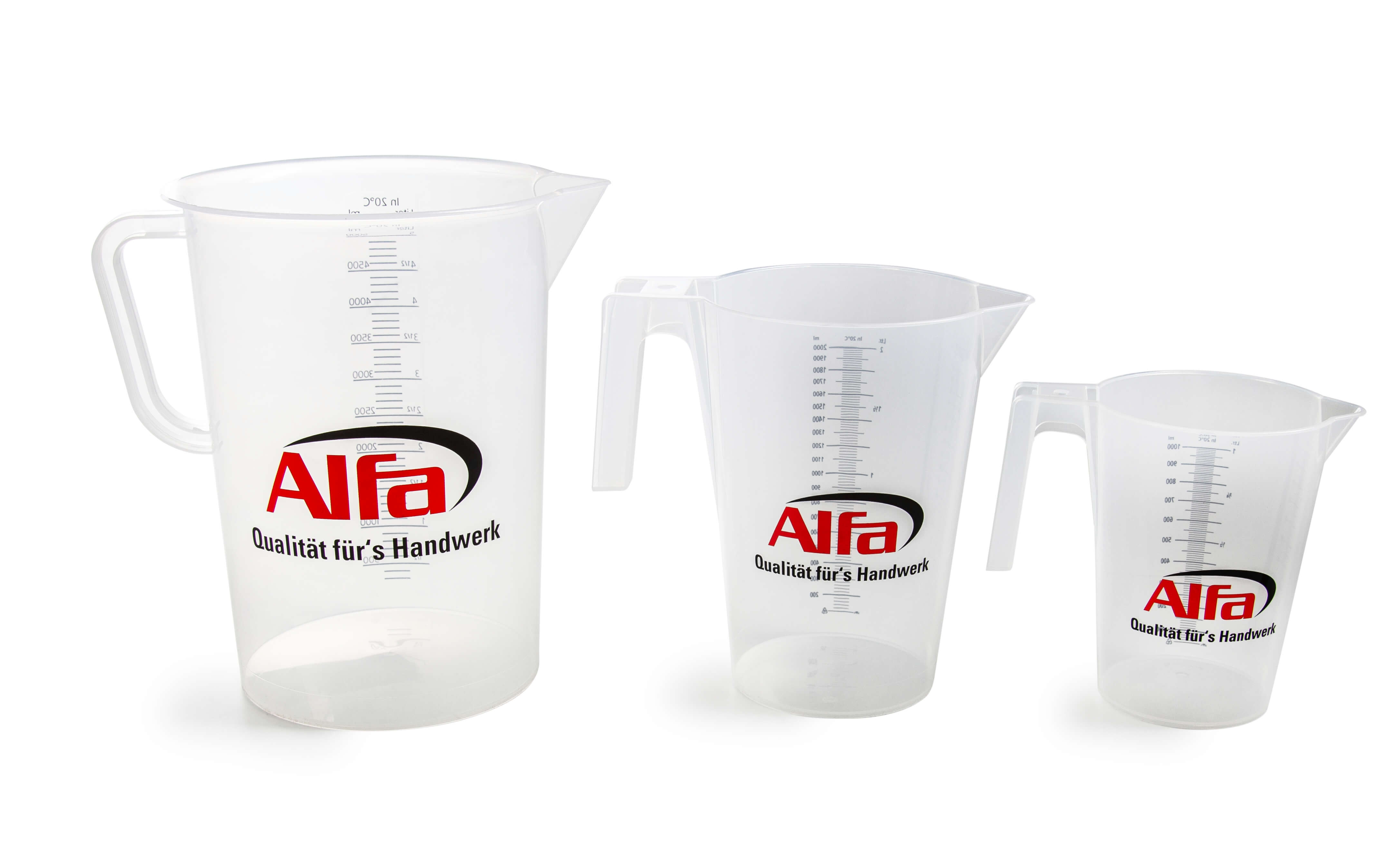 Messbecher mit ergonomisch geformten Griff 1/2/5 Liter