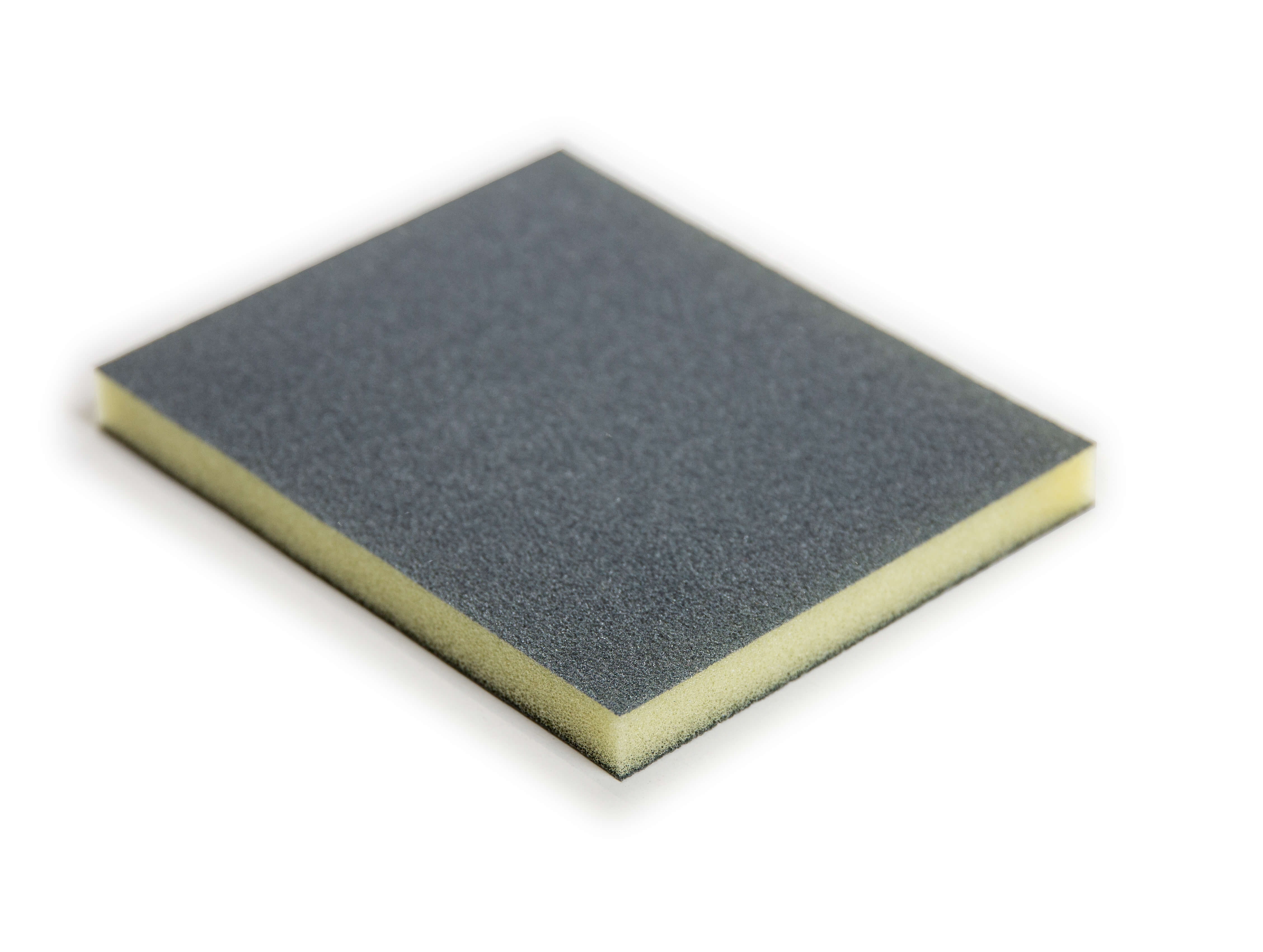 Schleifpad mit Schaumstoffkern & beidseitiger Korund-Körnung